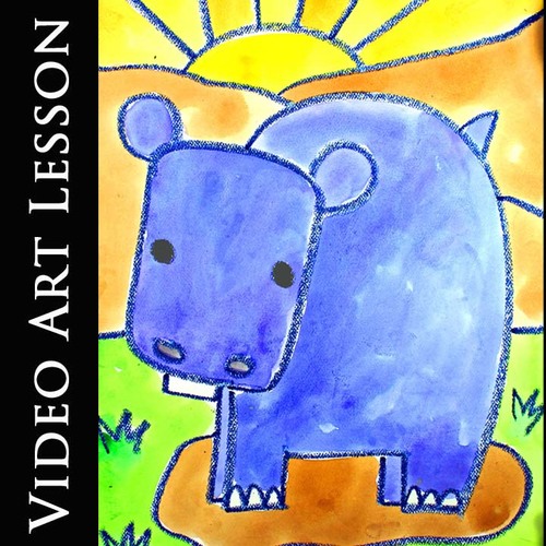 SAFARI HIPPOPOTAMUS Video Art Lesson | EASY Directed Drawing & Painting ...