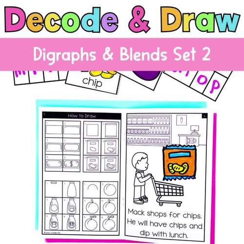 Decodable Readers Digraphs & Blends Set 2 - Directed Drawing Books ...