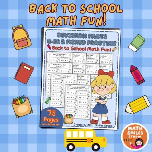 Division Facts 2-12 & Mixed Practice | Back to School Math 3rd-4th Grade