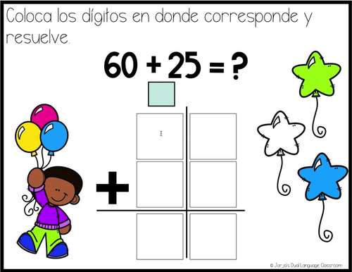 Sumas reagrupar Addition with regrouping in Spanish | TPT