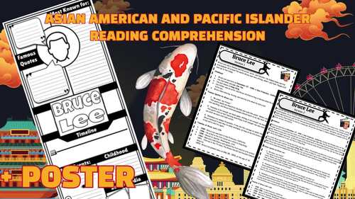 Bruce Lee AAPI Reading Comprehension Text Activity Asian Heritage Month