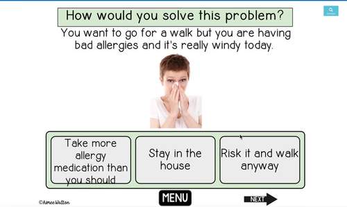 Solving Problems Spring Edition Speech Therapy Boom Cards™ by Aimee Walton