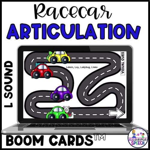 Articulation Boom Cards: Racecar Initial /L/, Medial /L/, Final /L ...