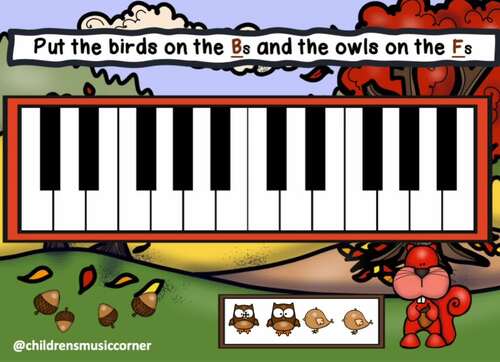 Mapping notes on keyboard Fall by Children's Music Corner | TPT
