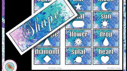 ART ELEMENTS SHAPE Bulletin Board Classroom Decor 12 shape labels and ...