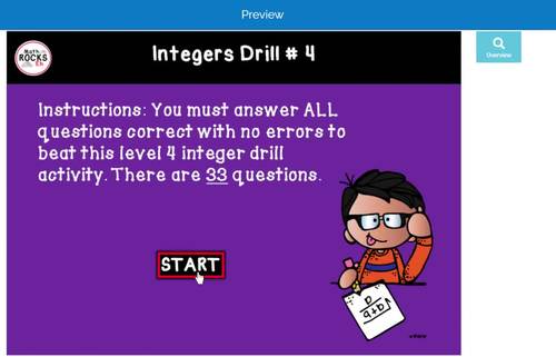 Add, Subtract, Multiply, Divide Integer Operations Drill 4 Number 5 ...