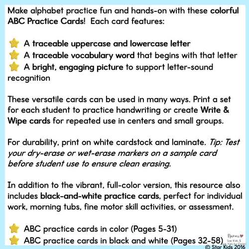 ABC Write and Wipe Practice Cards BUNDLE - English and Spanish | TPT
