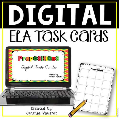 Prepositions Digital Task Cards Google Classroom | TPT