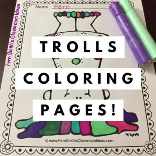 Trolls Coloring Pages Dollar Deal - 12 Pages of Troll Coloring Book Fun