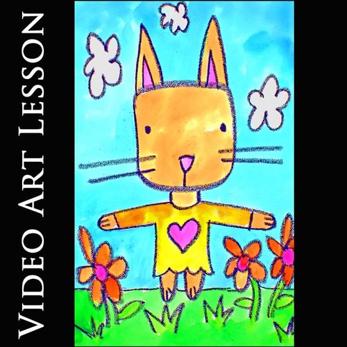 GARDEN BUNNY Art Lesson | Easy SPRING Directed Drawing & Painting Project