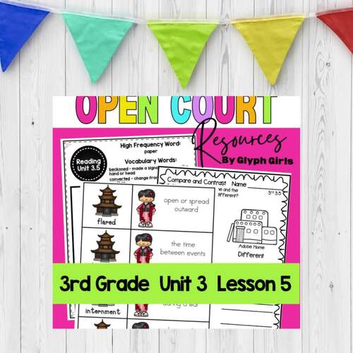 Open Court Reading 3rd Grade Unit 3, Lesson 5 Resources by Glyph Girls