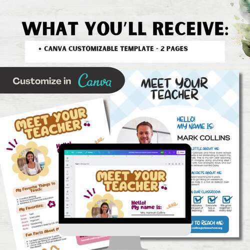 Meet the Teacher Template – Editable Classroom Resources Poster, Pre-K