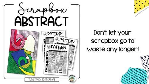 Roll A Pattern • Abstract Art Lesson • Paper Scrap Pattern Lesson