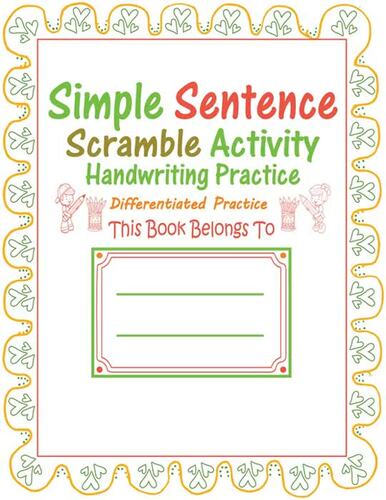 Simple sentence scramble Activity Worksheet St Patrick's Day | TPT