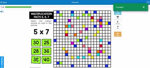 Multiplication Facts Review 5 to 7 Boom Cards by The KNA Shop | TPT