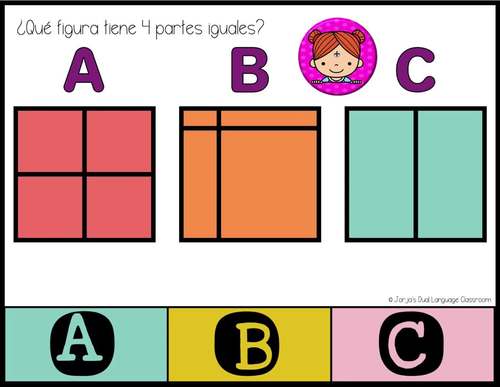 Fracciones buscando partes iguales DIGITAL | TPT