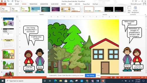 Little Red Riding Hood Digital Story Board by Gina Hickerson | TpT