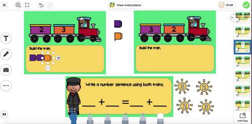 1st Grade Math Commutative Property of Addition to 10 Seesaw Activities