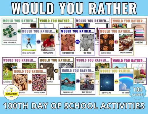 100th Day of School | Would You Rather Questions | NO PREP | Brain Break