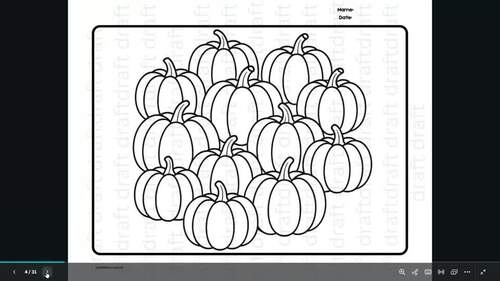 Pumpkin Coloring Pages Packet 3rd grade craft worksheets fall October ...