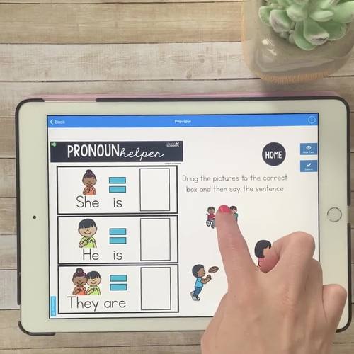 Pronoun Starter Kit - Activities for Speech Therapy (including BOOM™ cards)