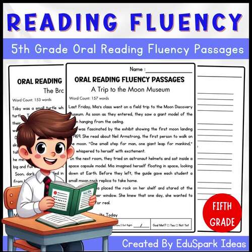 Fifth Grade Oral Reading Fluency Passages with Comprehension Questions