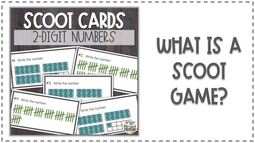Ten Frames and Tally Marks Scoot Game | 2-Digit Number Sense Task Cards