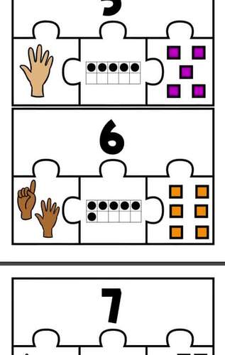 Kindergarten Number Puzzle 1-10 by They Call Me Queen B | TPT