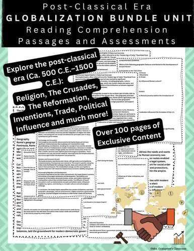 World History Globalization Post Classical Bundle Unit Passages ...