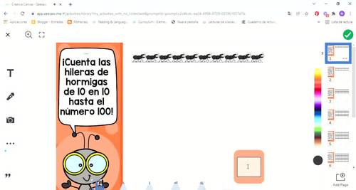 Contar hasta 100 | Google Slides y Seesaw | Digital Count by 10s in Spanish