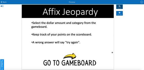 Prefix/Suffix Jeopardy BOOM Cards by Miss Jackson | TPT