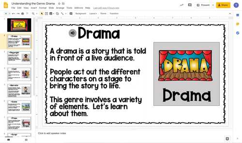 Understanding the Genre: Drama (A Google Resource) by I Teach Like a Boss