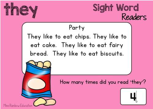 Sight Word Readers (Pack 5) Boom Cards by Boom Cards by Miss Rainbow ...