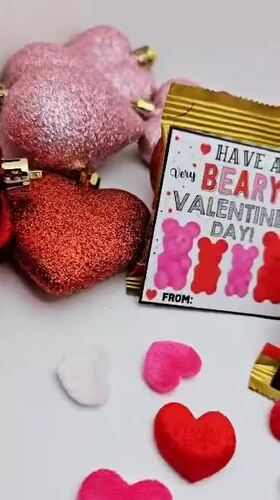 Gummi Valentine Printable Treat Tag Valentine's Day Printable | TPT