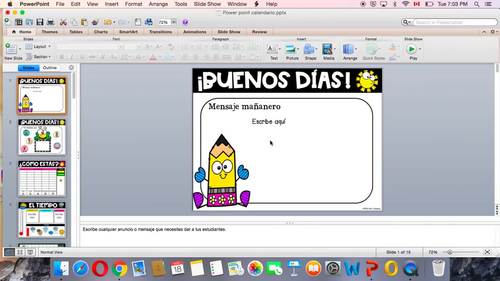 SPANISH DIGITAL CALENDAR/ CALENDARIO DIGITAL EN POWER POINT by Sra Tatiana