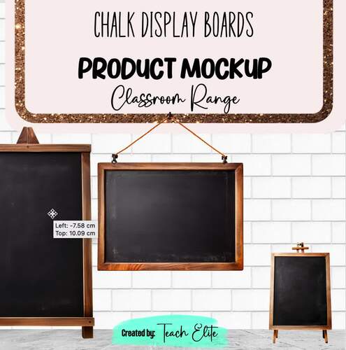 Back to School Chalk Display Boards MOVEABLE Mock-up BTS Mock up by ...