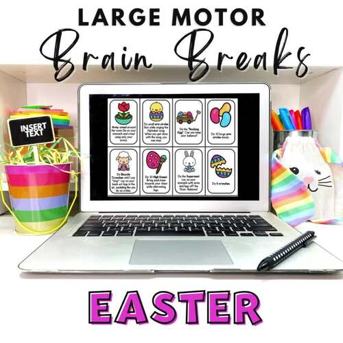 Easter Brain Breaks Large Motor Activity Cards | Indoor or Outdoor