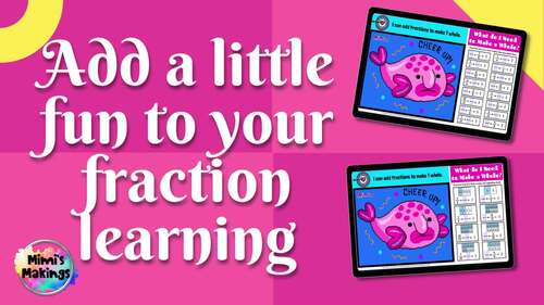 Fractions and Whole Numbers Pixel Art Activity with Printables and ...