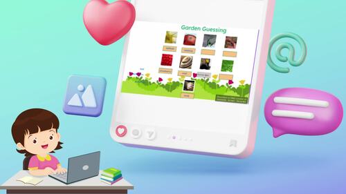 Garden spring workbook Gardener worksheets with digital mini game Preschool