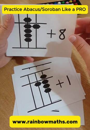 Flash Cards Addition 64 Big Font Learn Abacus Soroban Aritmetics No ...