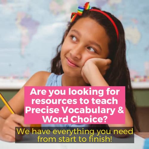 Precise Vocabulary & Word Choice Lesson, Practice, & Assessment Print ...