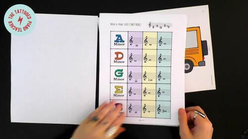 MUSIC THEORY PUZZLES | Back to School Matching Game | CHORDS: Minor Triads