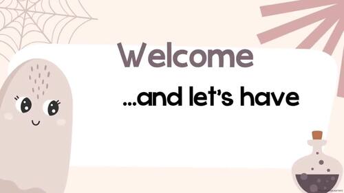 Halloween Classroom Slide Templates Timers, Google Slides, PPT, Canva