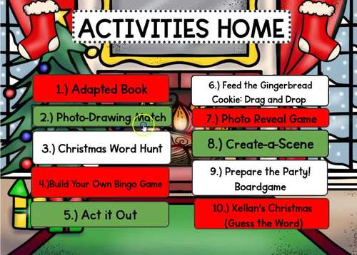 Vocabulary Builder and Beyond: Christmas (Boom Cards™) Digital/Teletherapy