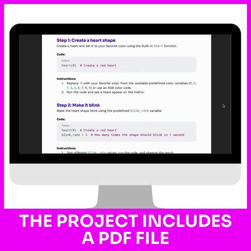 Coding Worksheets | Visualize Your Heart Rate | Beginner Python Coding Activity