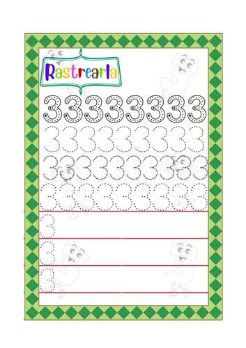 Toddlers Curriculum |Spanish Number "3" Activities by Brainstorm Preschool