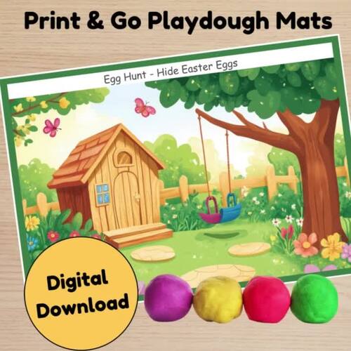 8 Easter Playdough Mats – Printable Fine Motor Activities for Early ...