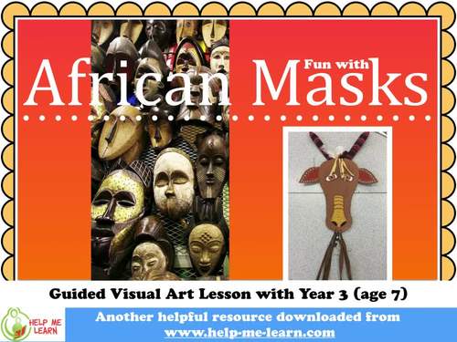 AFRICAN MASKS Art project with Cardboard Construction guided lesson ...