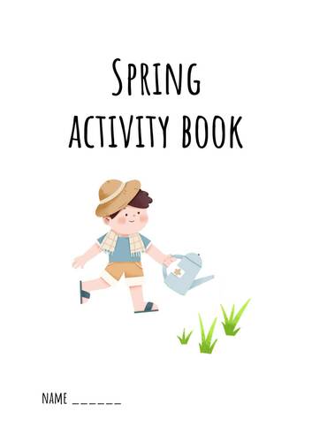 Colourful Cute Fun Spring Activity Book For Kids by TeacherAcademicAid