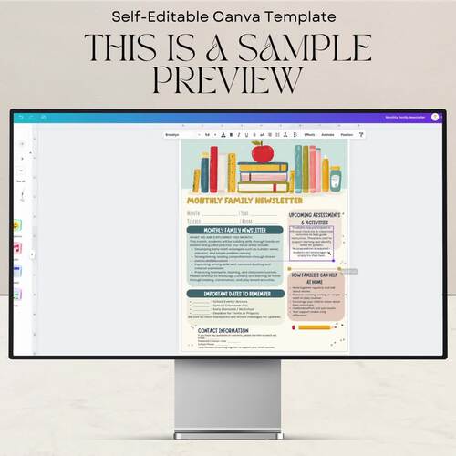 Monthly Family Newsletter | Editable Classroom Newsletter | Parent ...